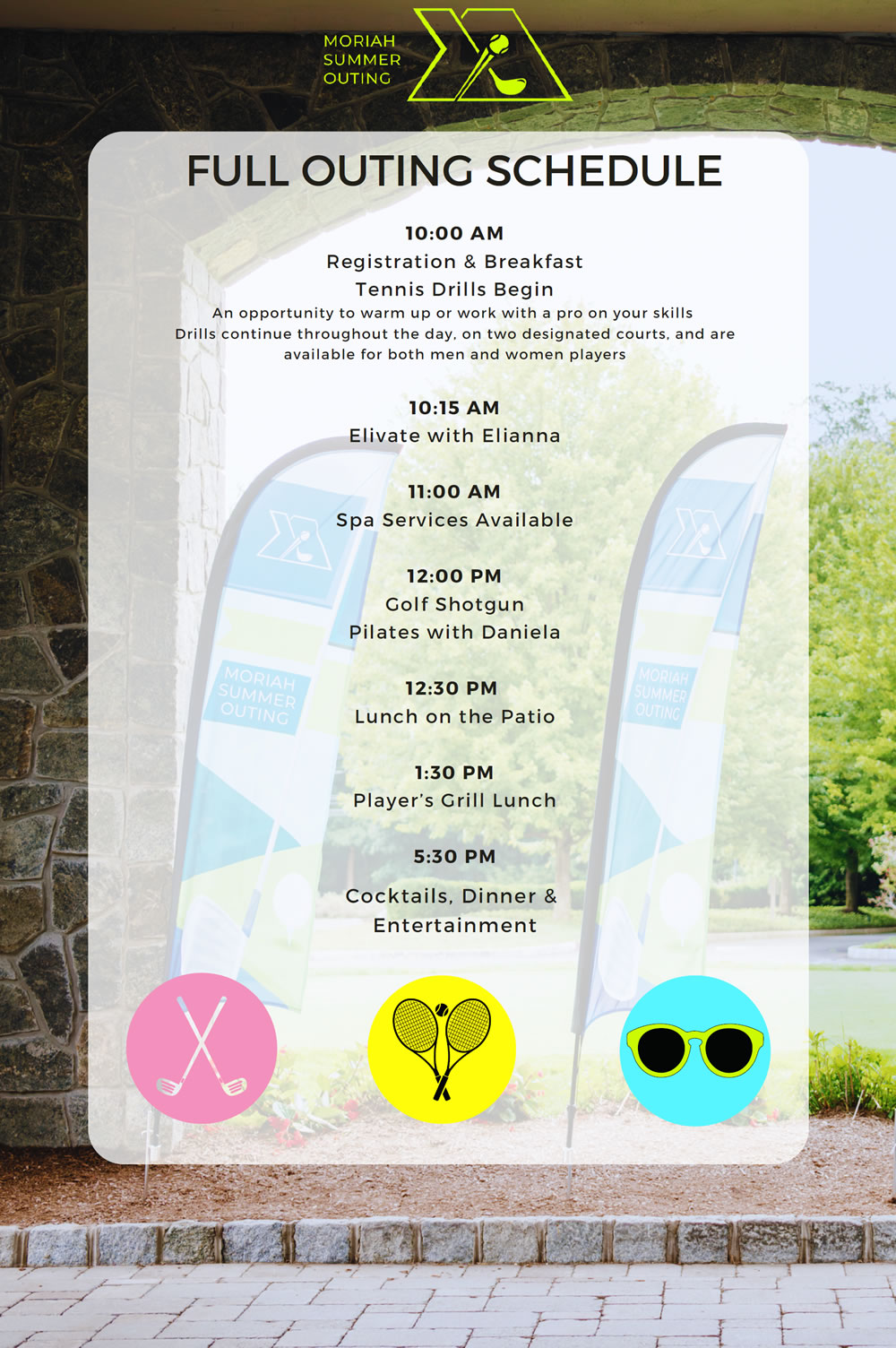 Full Outing Schedule | Moriahs 21st Annual Summer Outing 2024