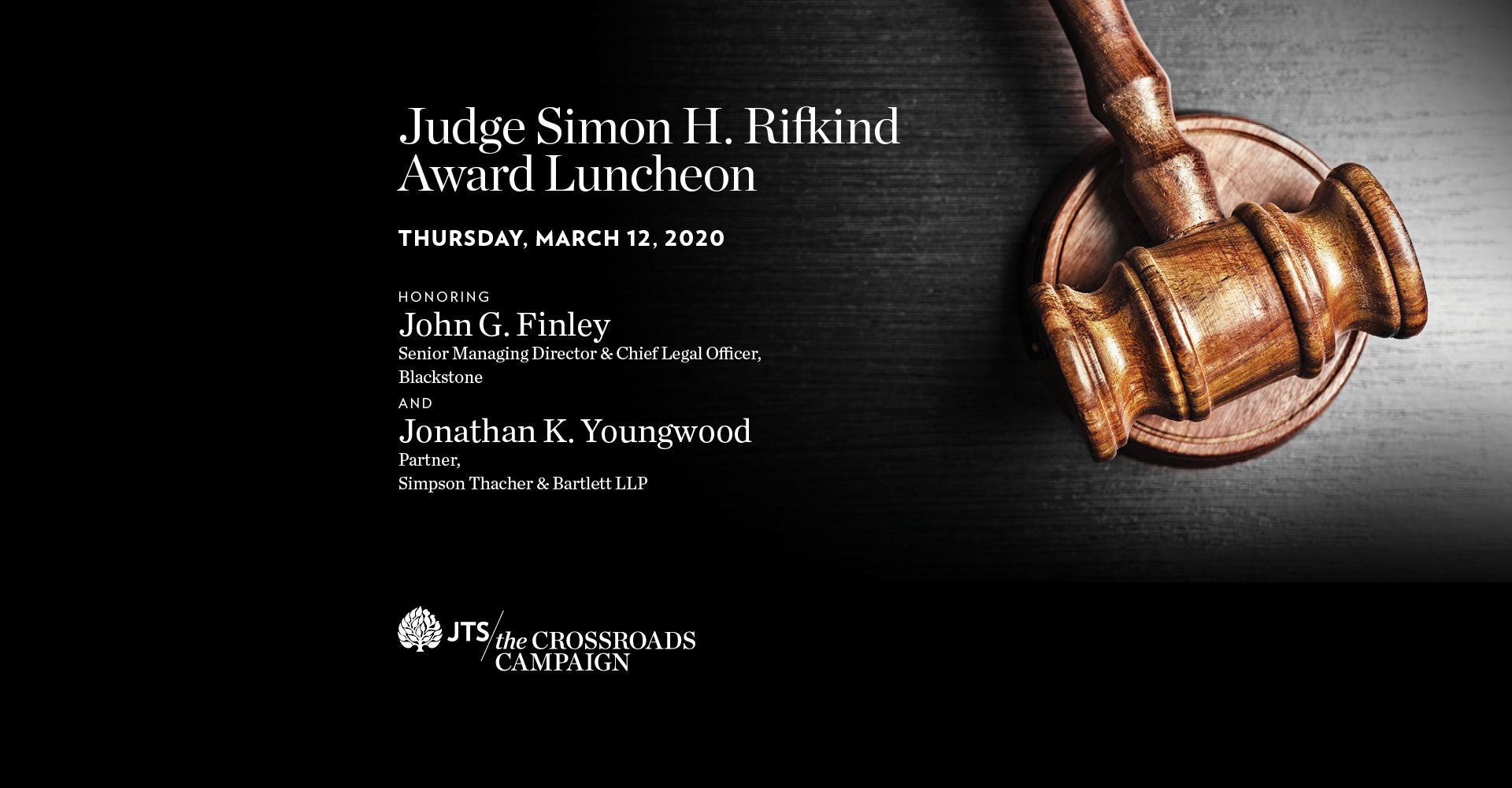 Presentation Remarks | JTS Judge Simon H. Rifkind Award Luncheon